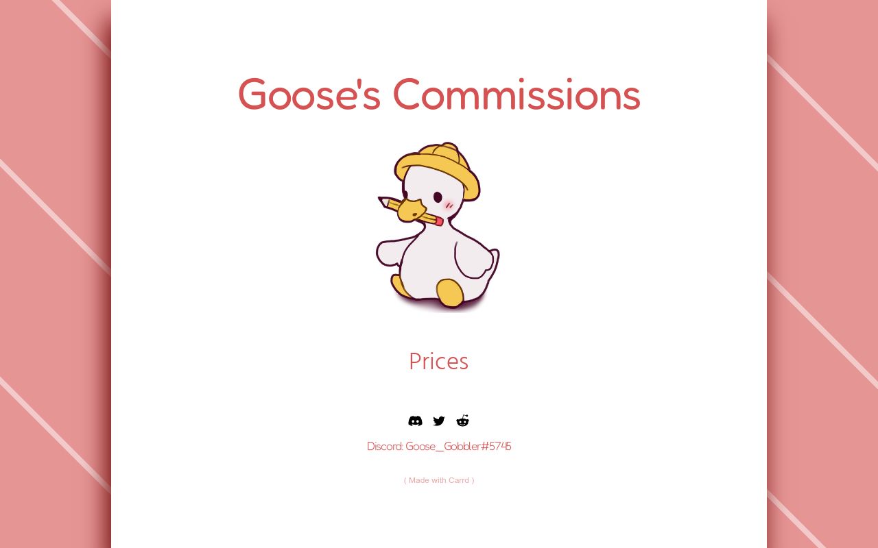 Goose's Commissions